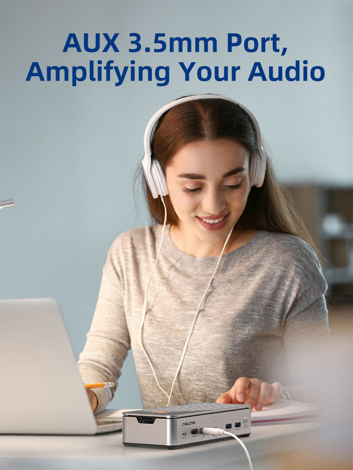 8K USB Laptop Docking Station Dual HDMI Three Monitors for ASUS Dell M