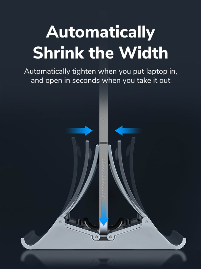 Vertical Laptop Stand for Desk Auto Gravity Locking Holder - CABLETIME