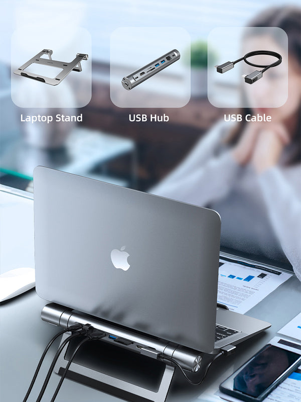 Laptop Docking Station Stand 8 IN 1 for Macbook - CABLETIME