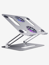 Folding Adjustable Laptop Stand Holder with Cooling Fan - CABLETIME